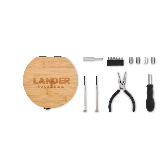 15 piece tool set bamboo case – Gift Suppliers