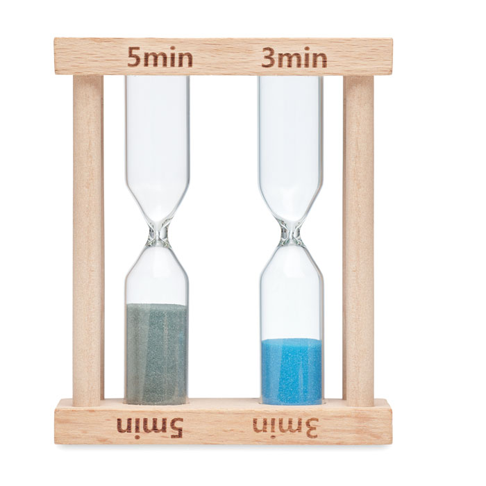 Set of 2 wooden sand timers – Gift Suppliers